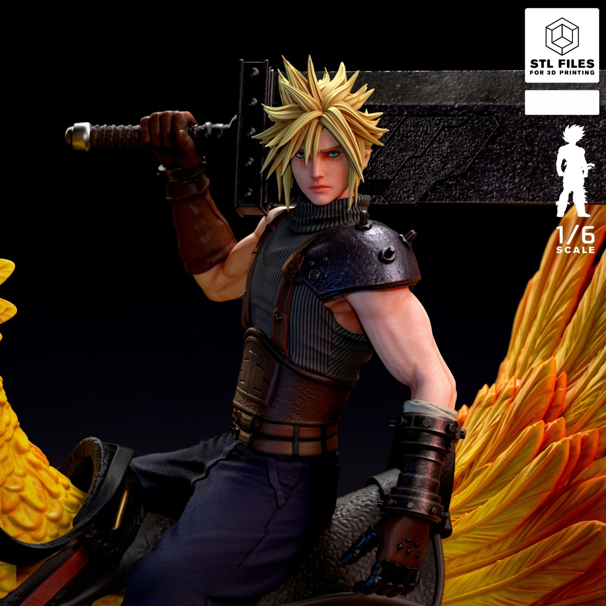 3678 Cloud Strife - Final Fantasy - STL 3D Print Files – My Stl