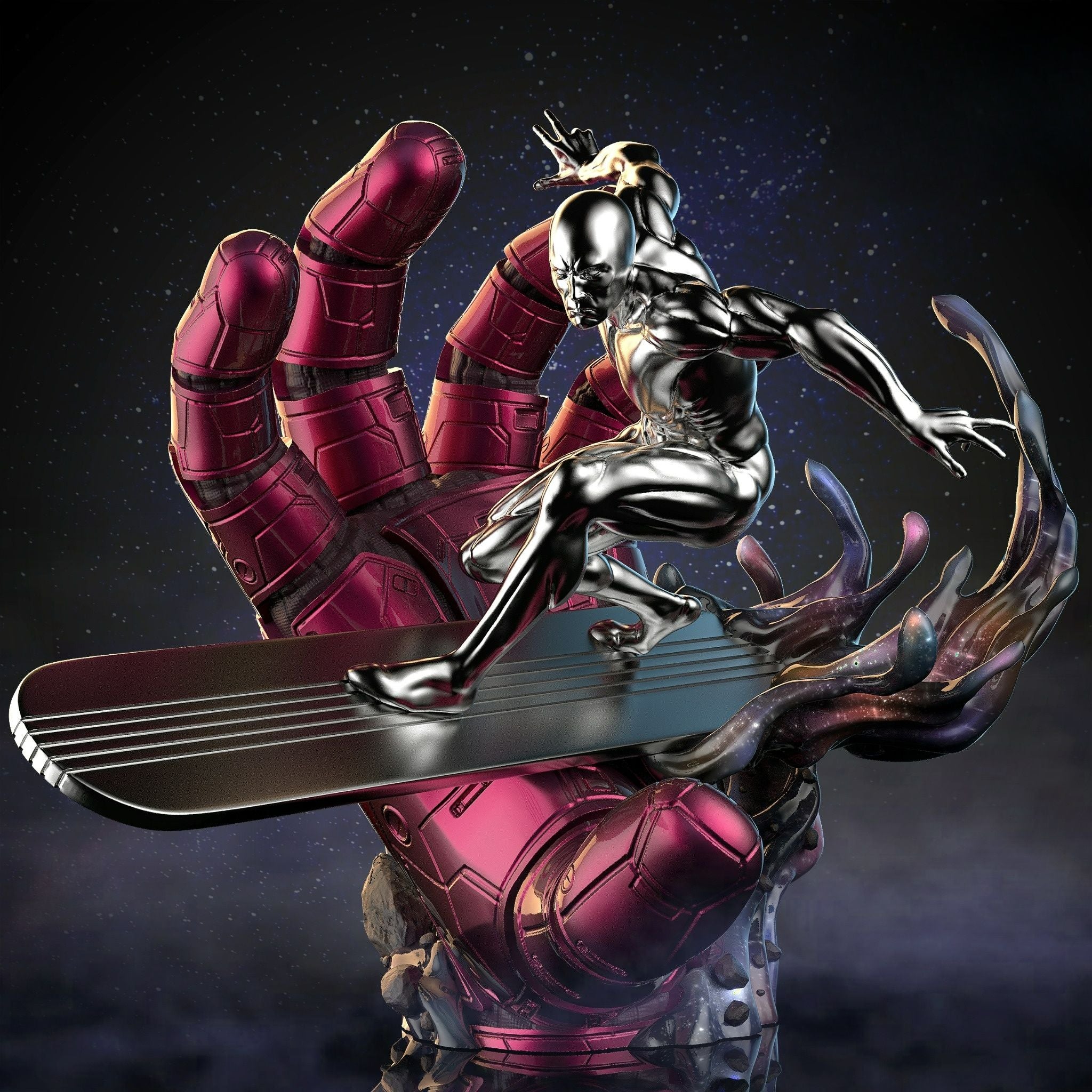 3195 Silver Surfer - Marvel Comics - STL 3D Print Files – My Stl