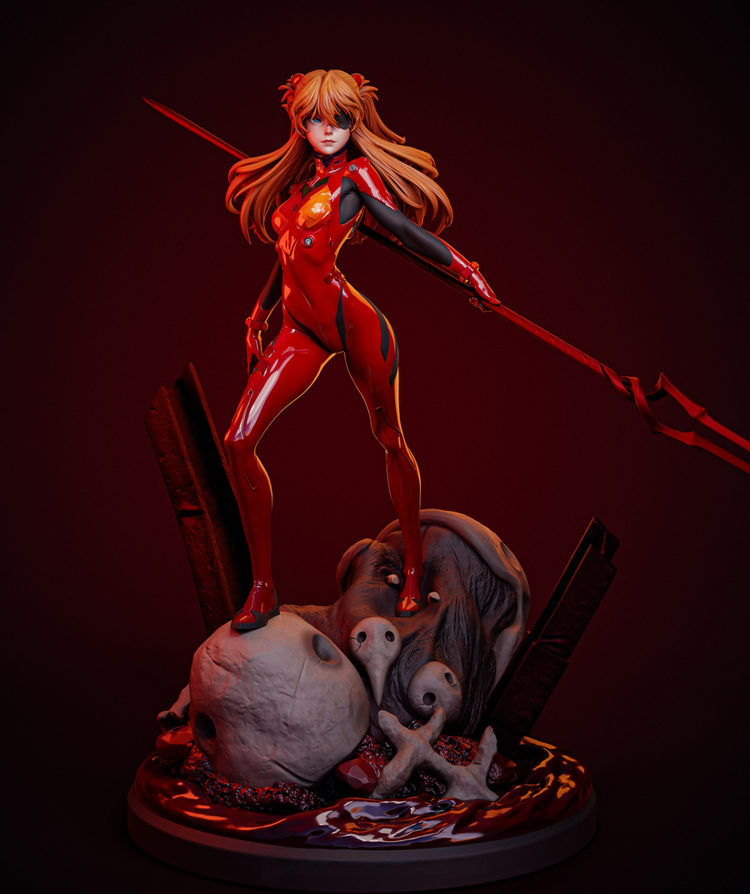 2507 Asuka Langley Soryu - Neon Genesis Evangelion - STL 3D Print File ...