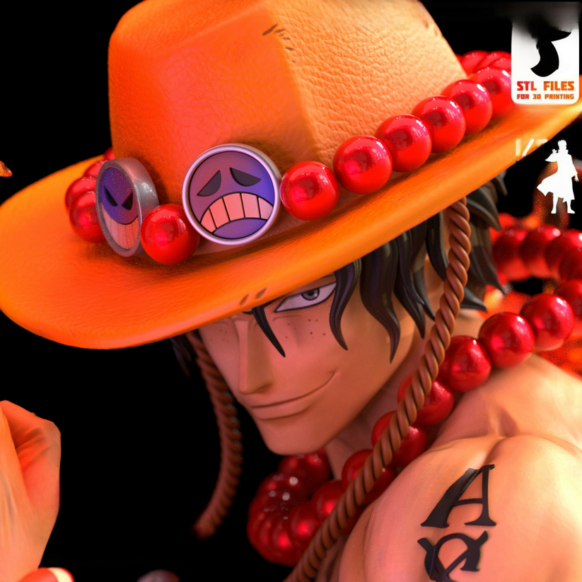 2646 Portgas D. Ace - One Piece - STL 3D Print Files – My Stl