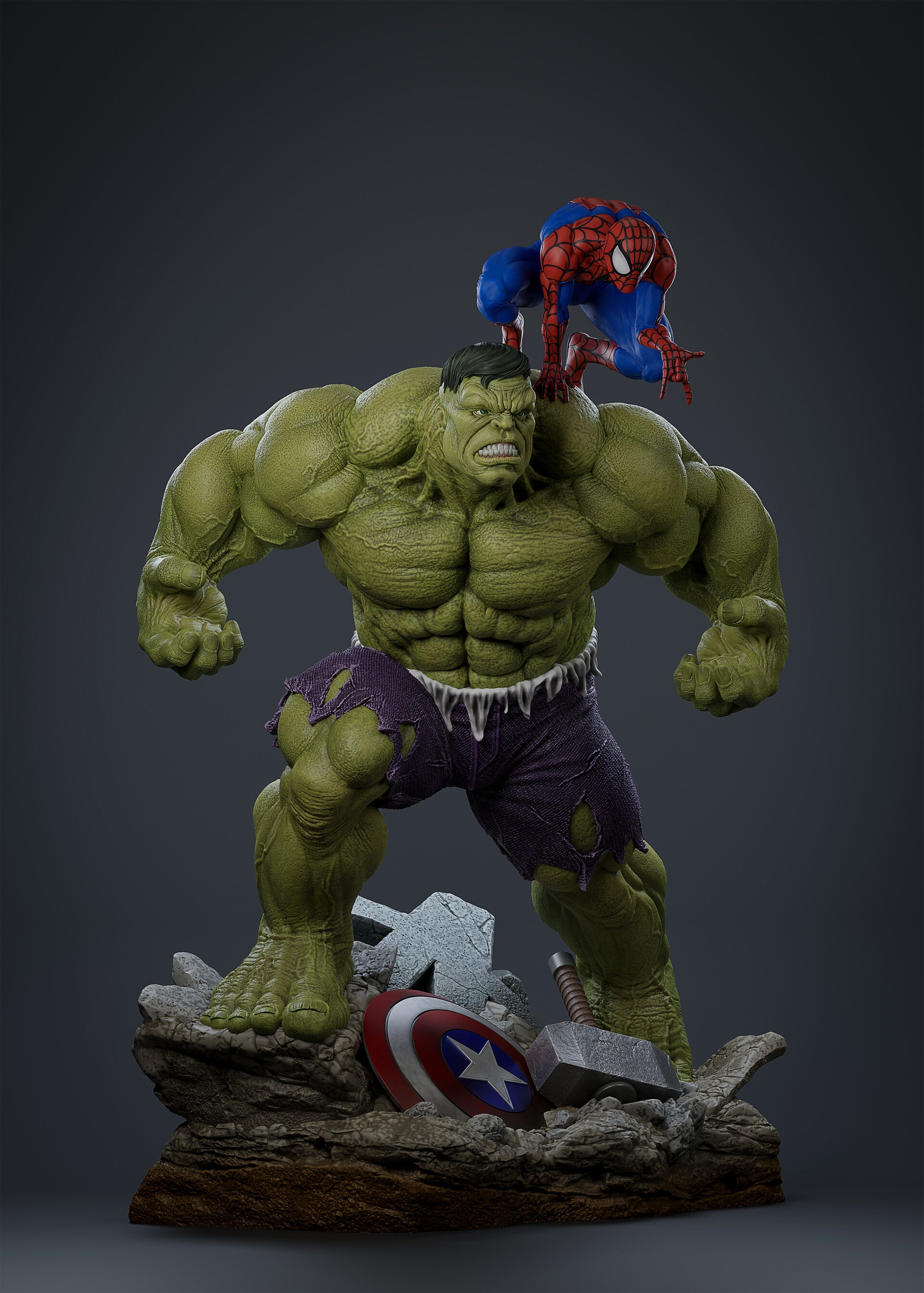 1727 Hulk AND Spider-Man - Marvel Comics - STL 3D Print Files – My Stl