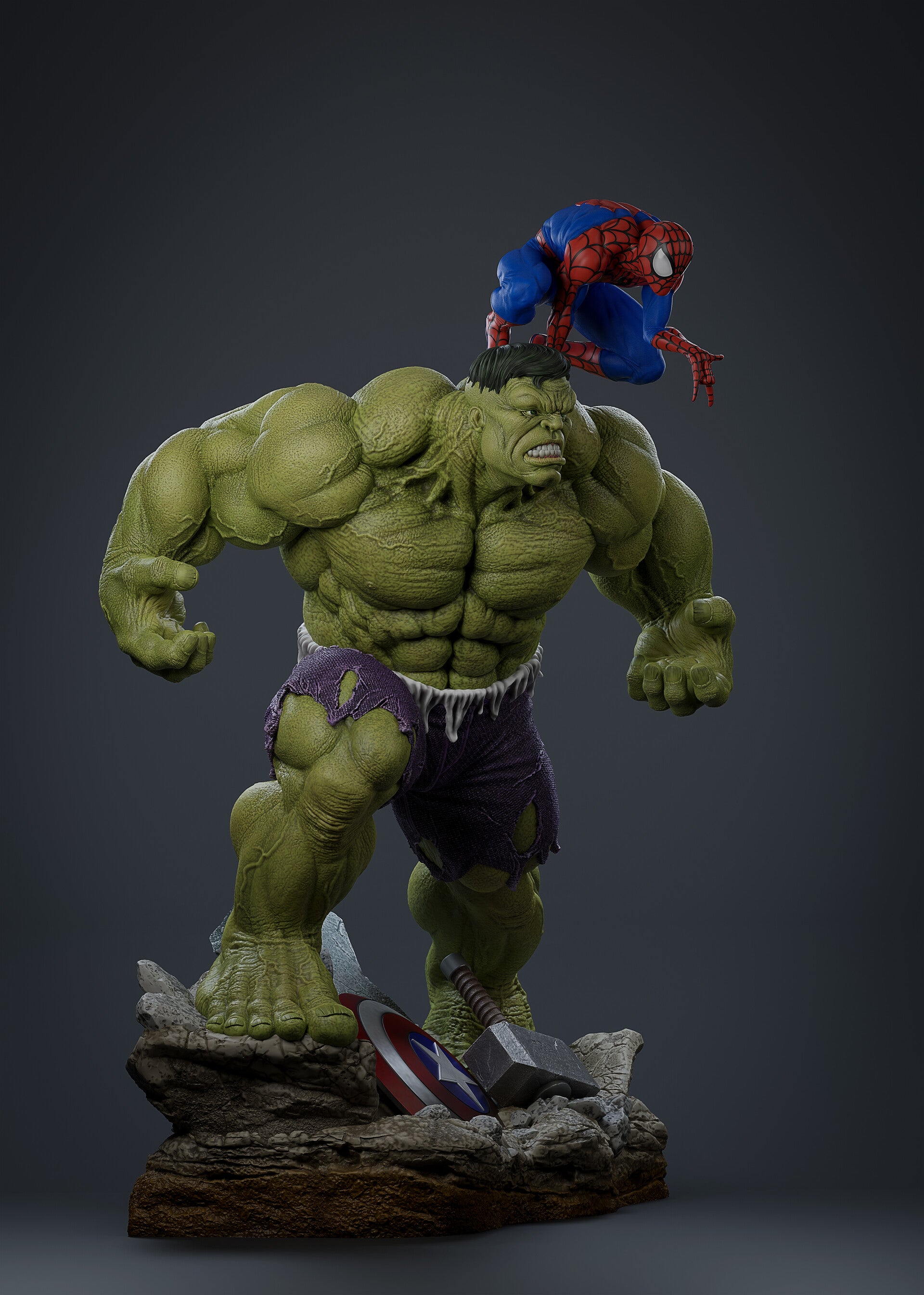 1727 Hulk AND Spider-Man - Marvel Comics - STL 3D Print Files – My Stl