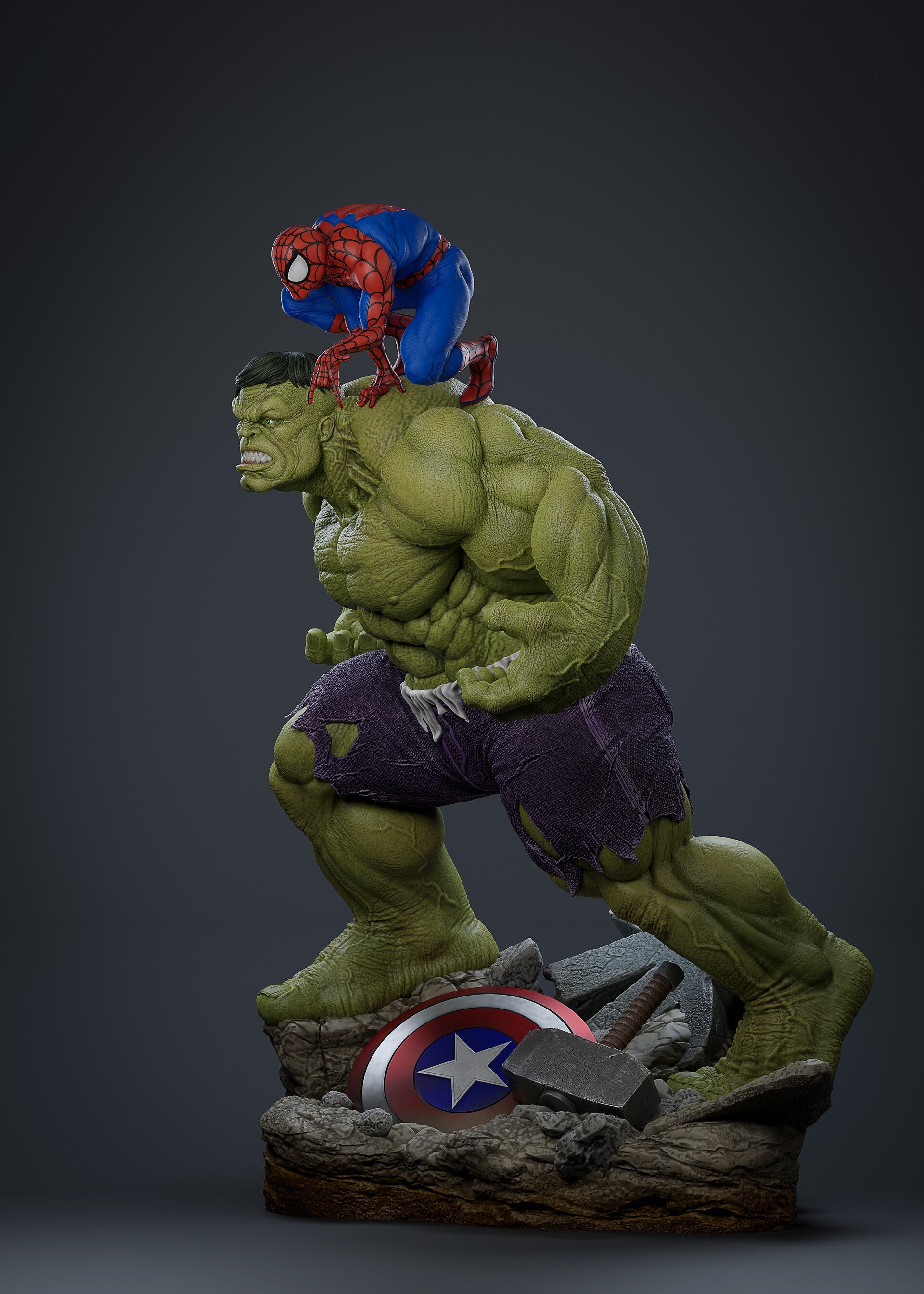 1727 Hulk AND Spider-Man - Marvel Comics - STL 3D Print Files – My Stl