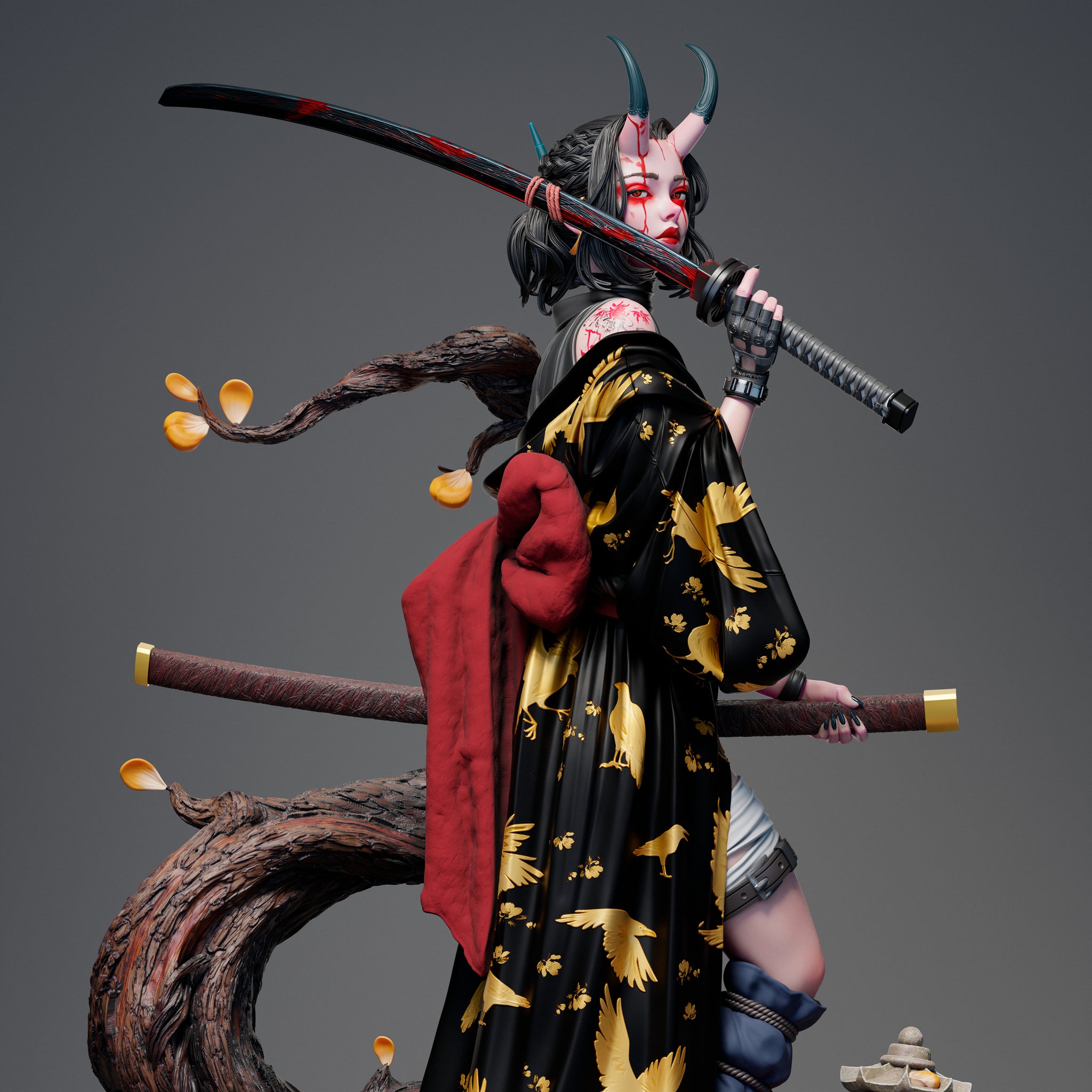 3358 Female Oni - STL 3D Print Files – My Stl