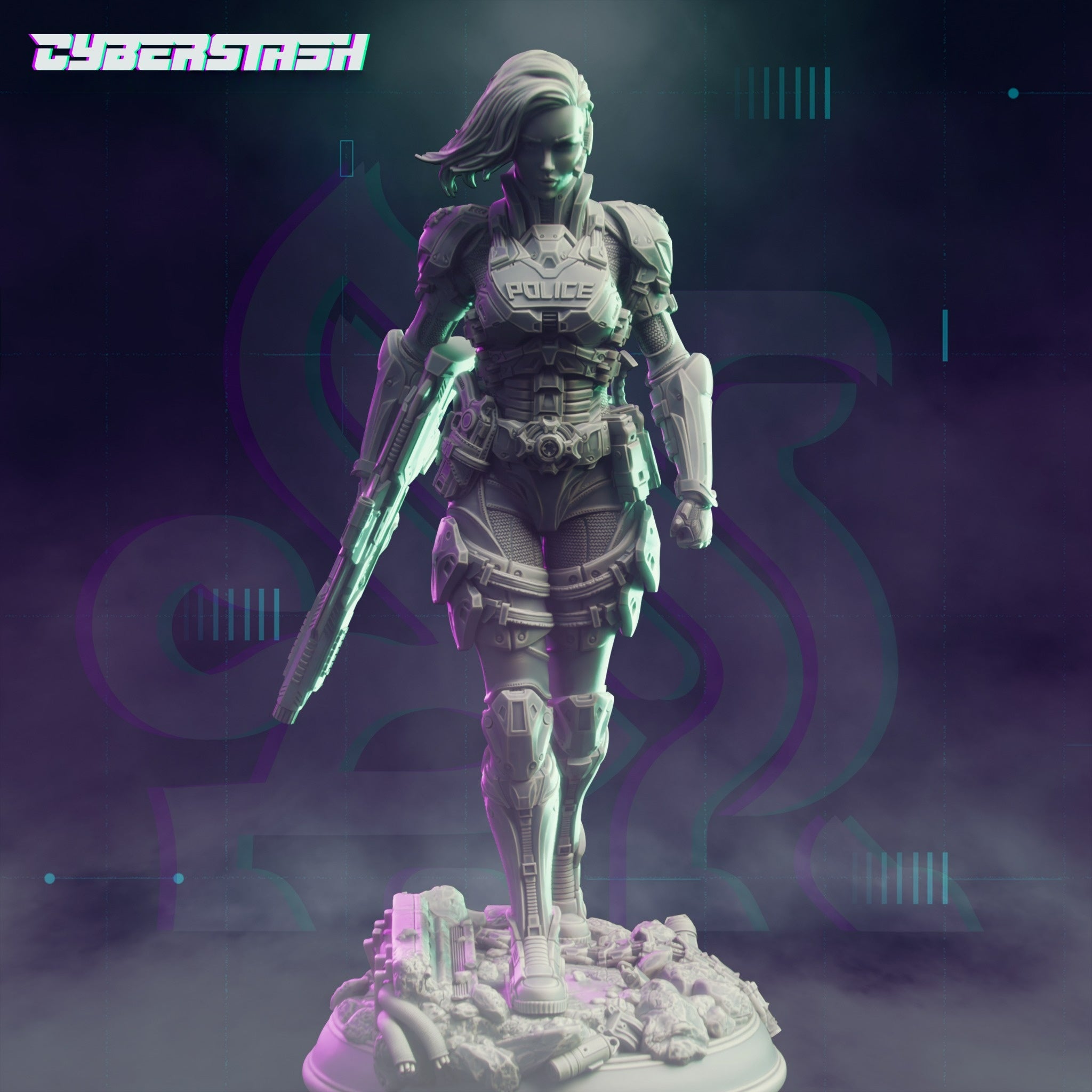 3536 Cyberpunk SWAT Officer - STL 3D Print Files – My Stl