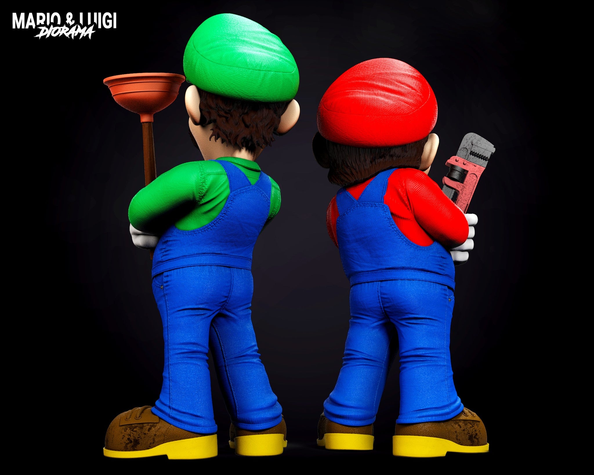Mario and Luigi - Super Mario Bros - STL 3D Print Files – My Stl