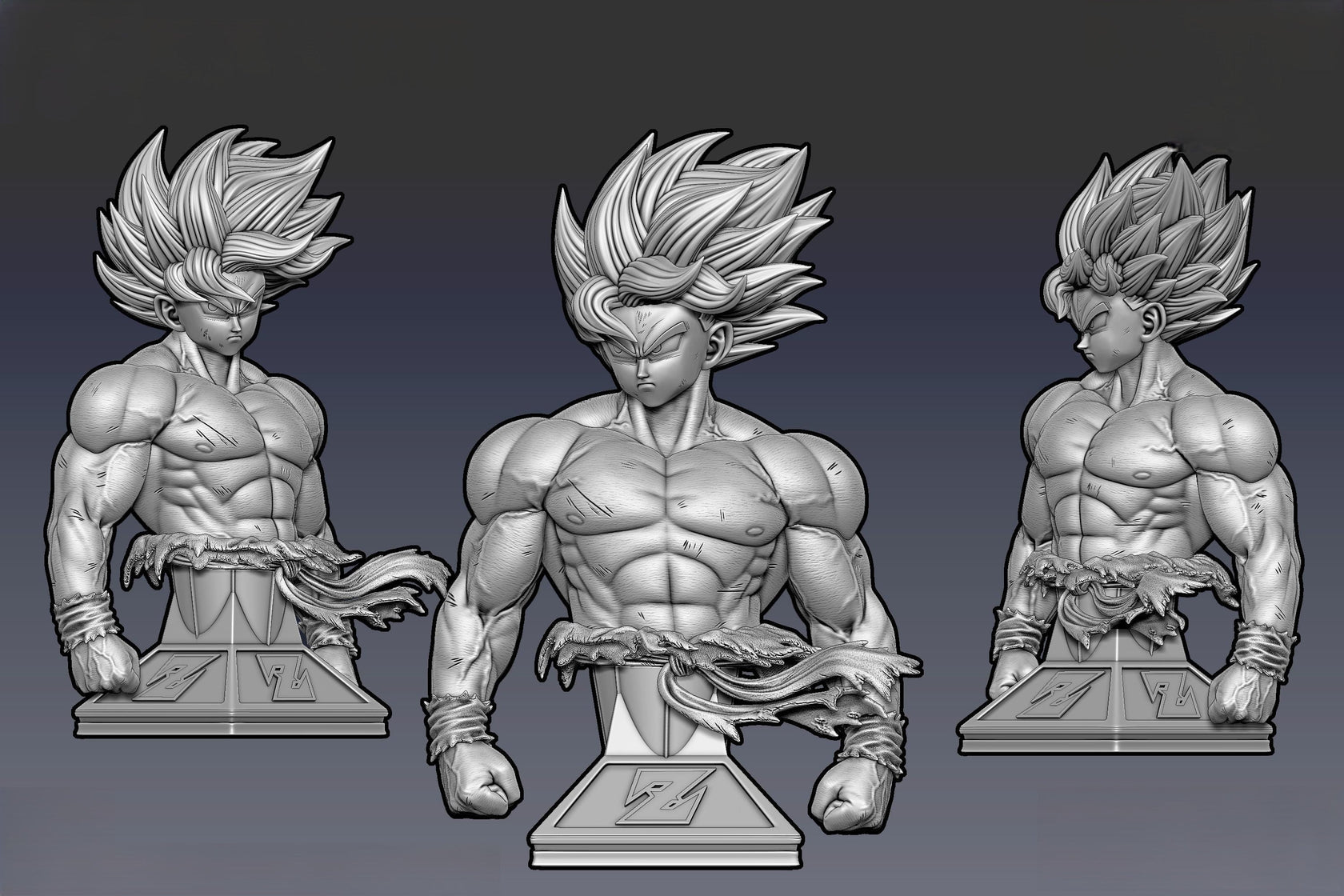 1249 Super Saiyan Goku - Dragon Ball Z - STL 3D Print Files – My Stl