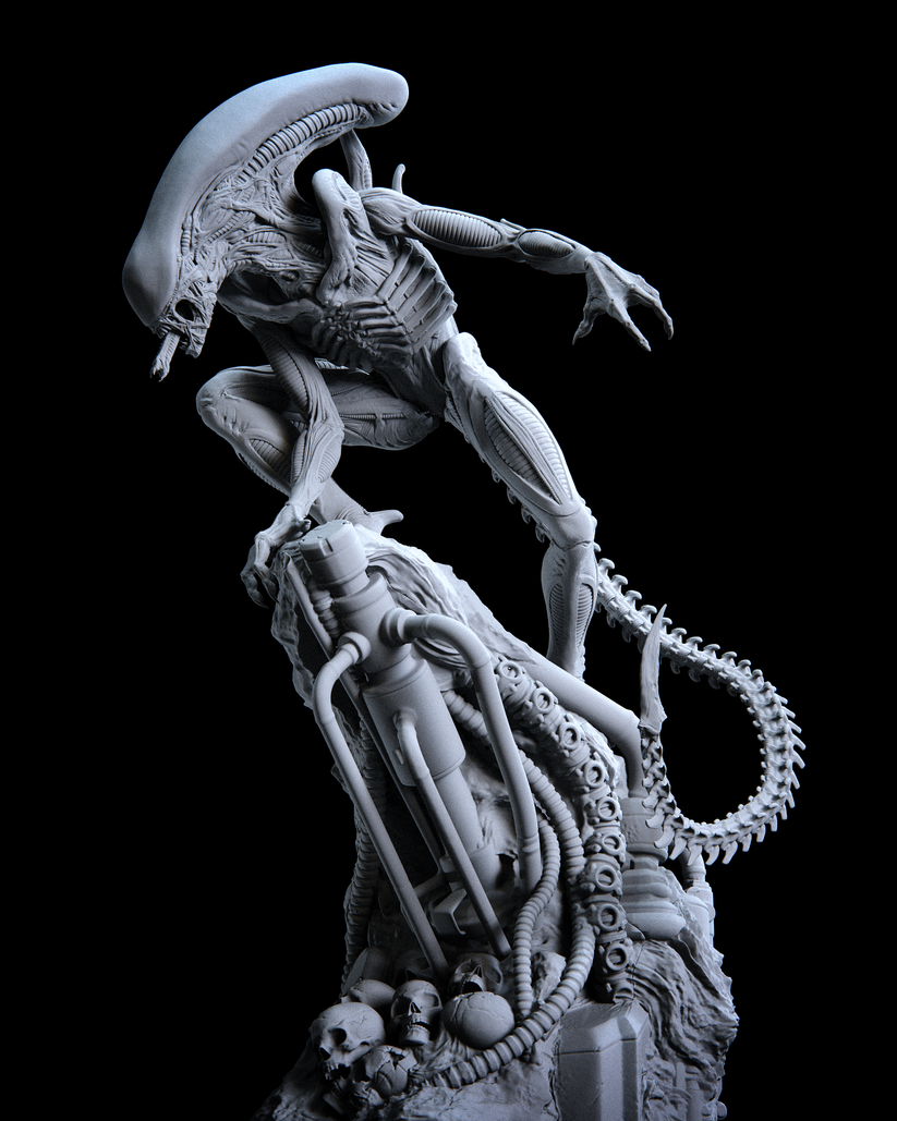 Alien Statue - STL 3D Print Files – My Stl