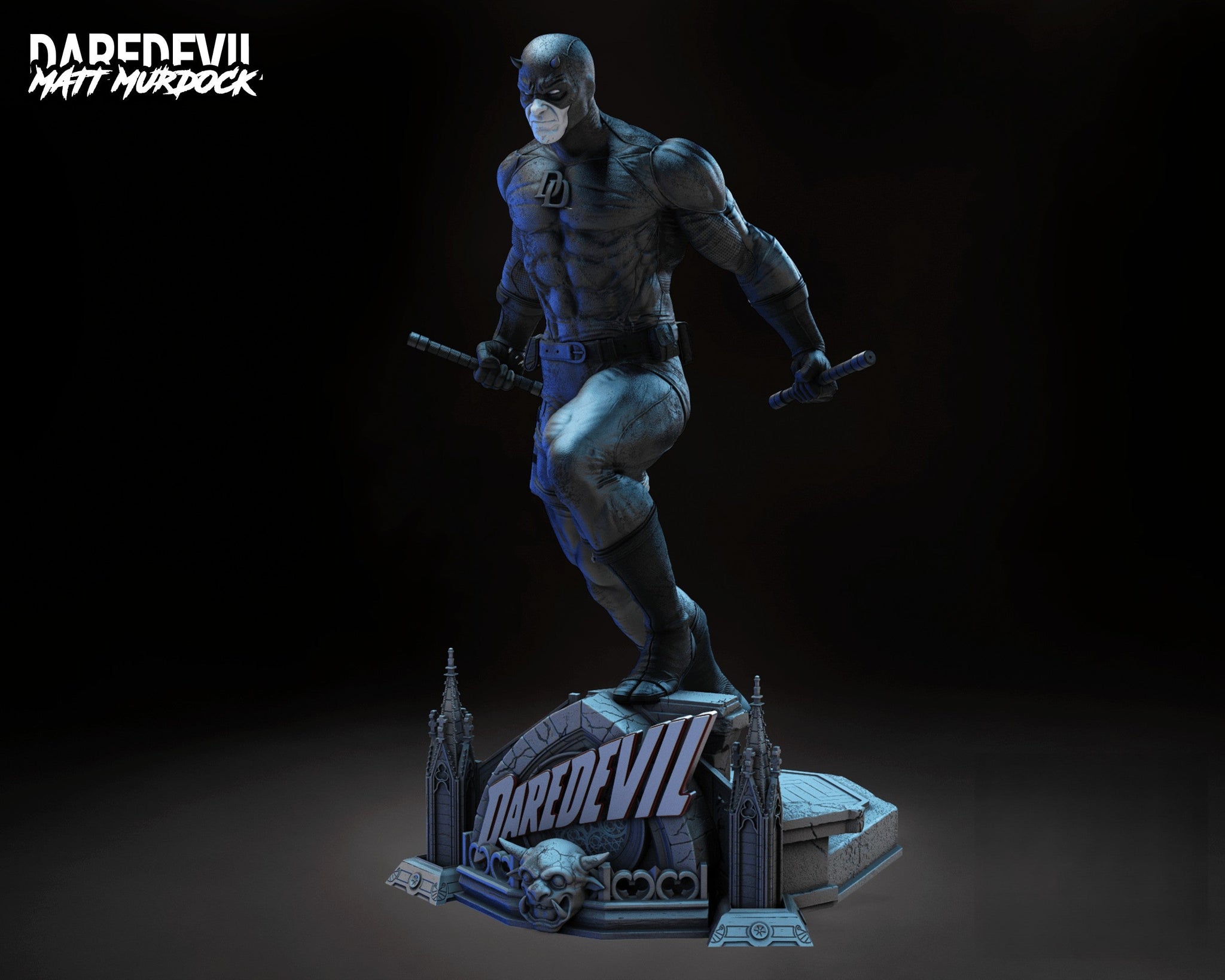 Daredevil Sculpture & Bust - Marvel Comics - STL 3D Print Files – My Stl