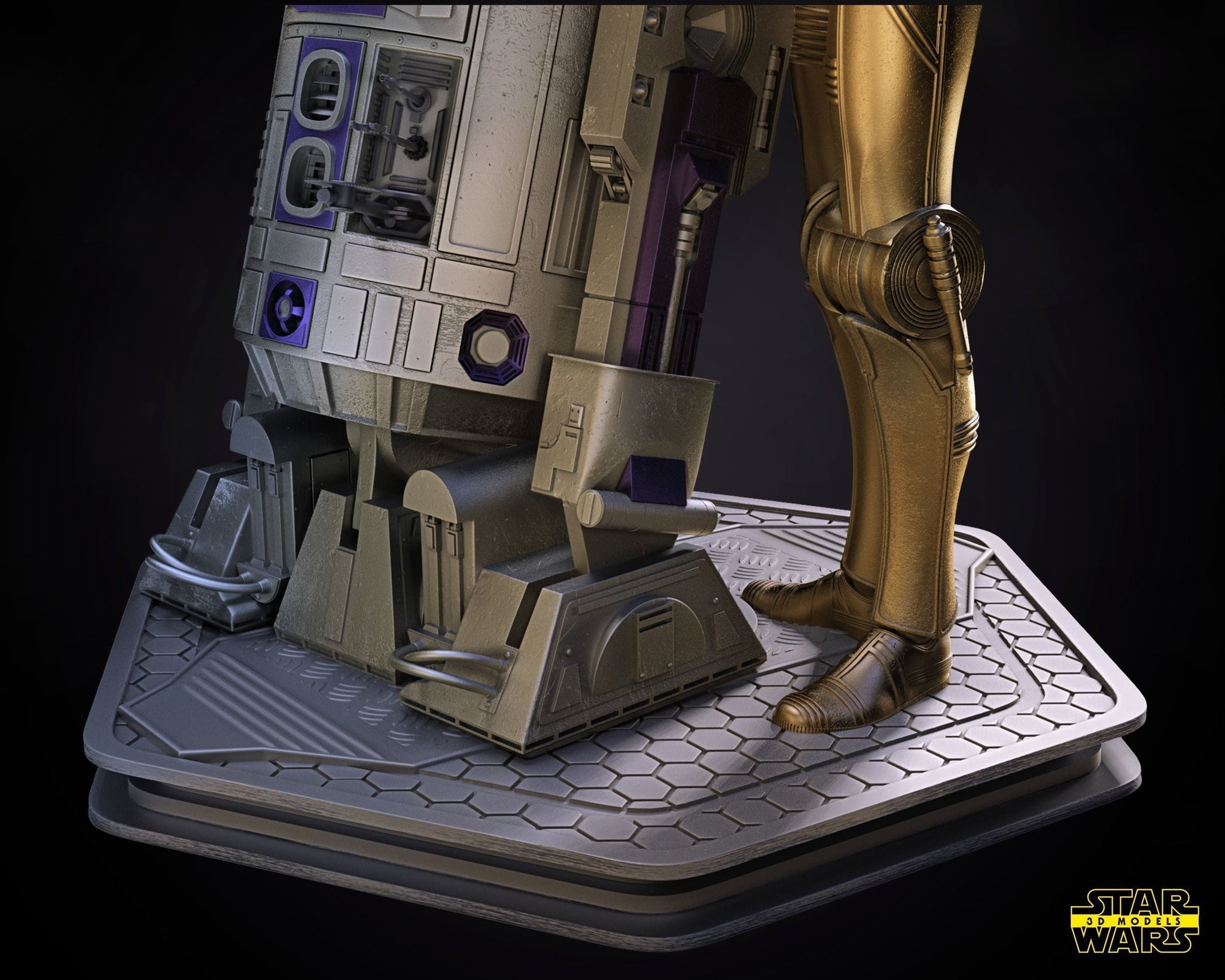 C3P0 AND R2D2 - Star Wars - STL 3D Print Files – My Stl