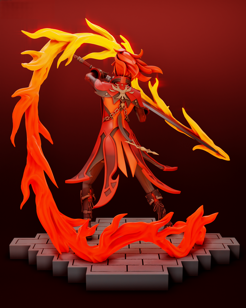 Diluc - Genshin Impact - STL 3D Print Files – My Stl