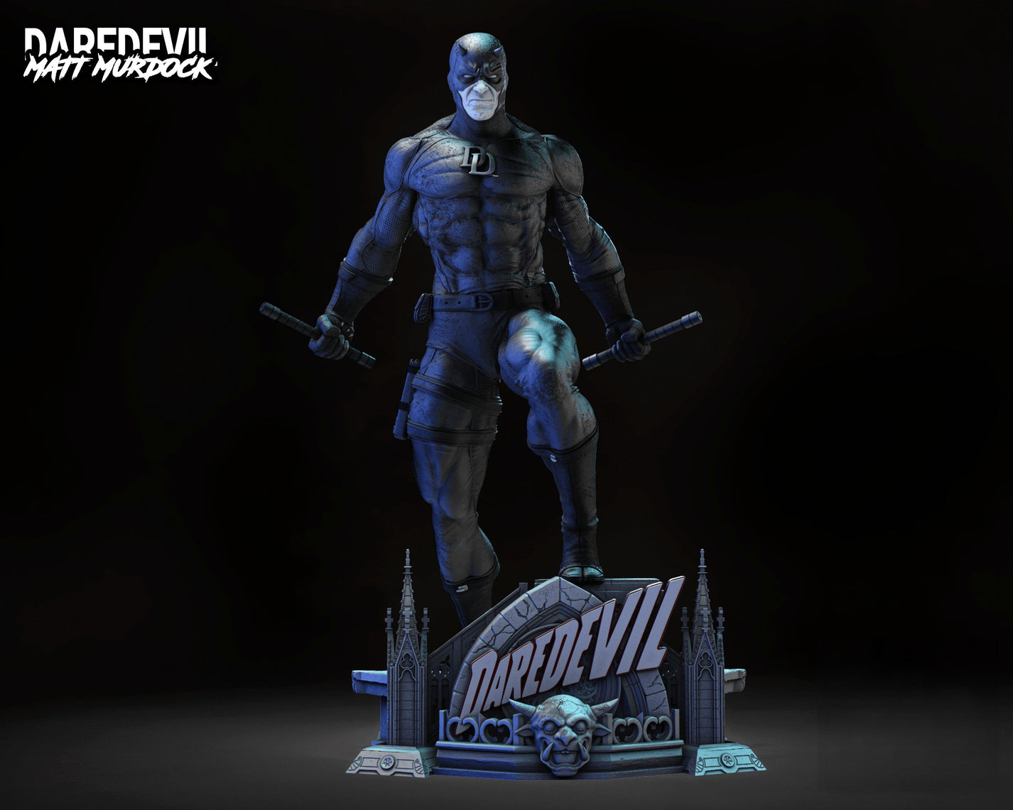 Daredevil Sculpture & Bust - Marvel Comics - STL 3D Print Files – My Stl